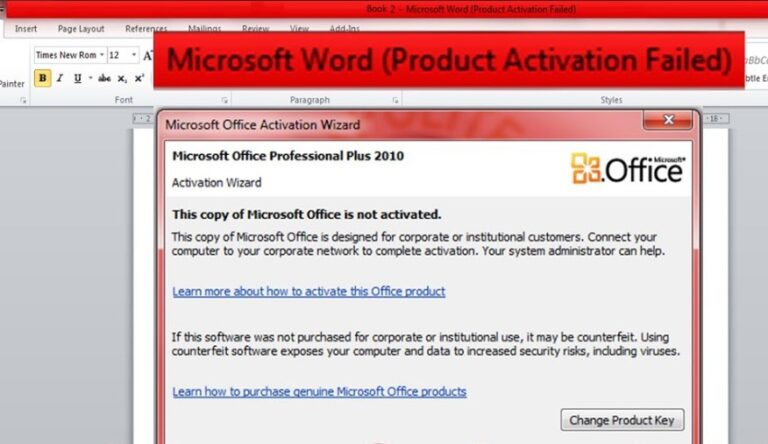 Penyebab dan Cara Mengatasi Word Product Activation Failed