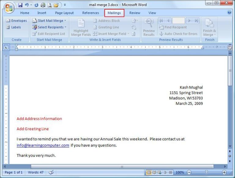 Cara Membuat Amplop di Word Sampai Mencetaknya!